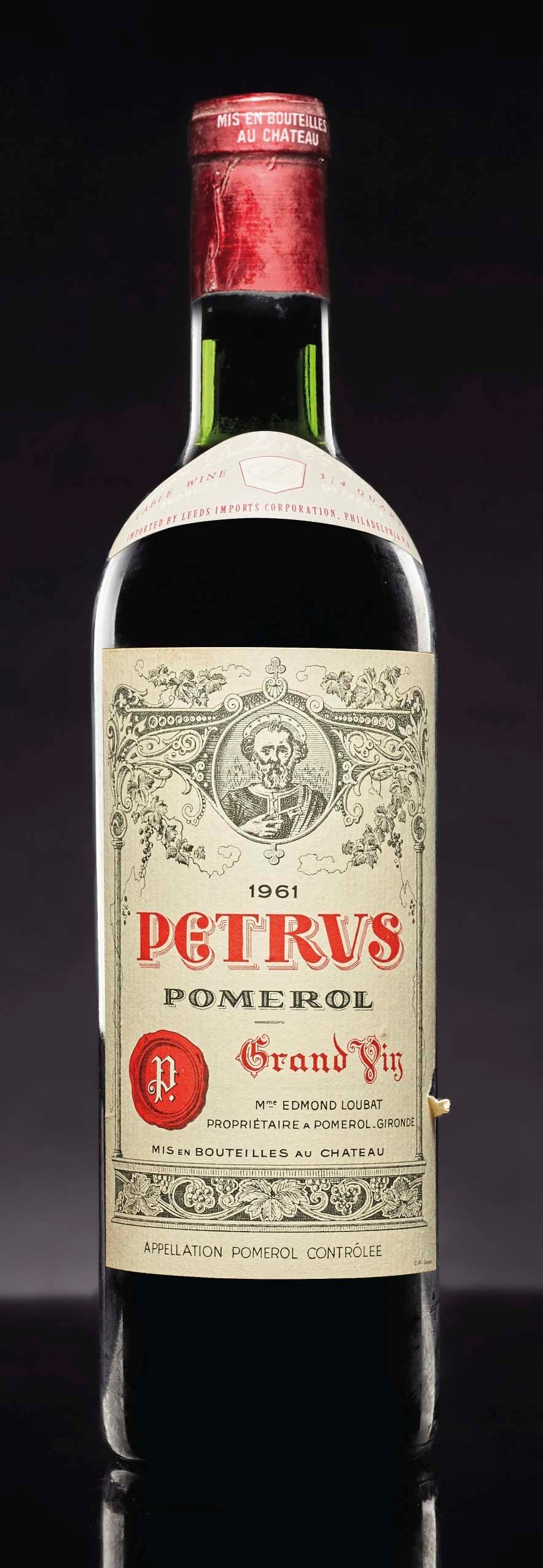 Petrus 1961, Pomerol, cru exceptionnelSlightly corroded capsule ...